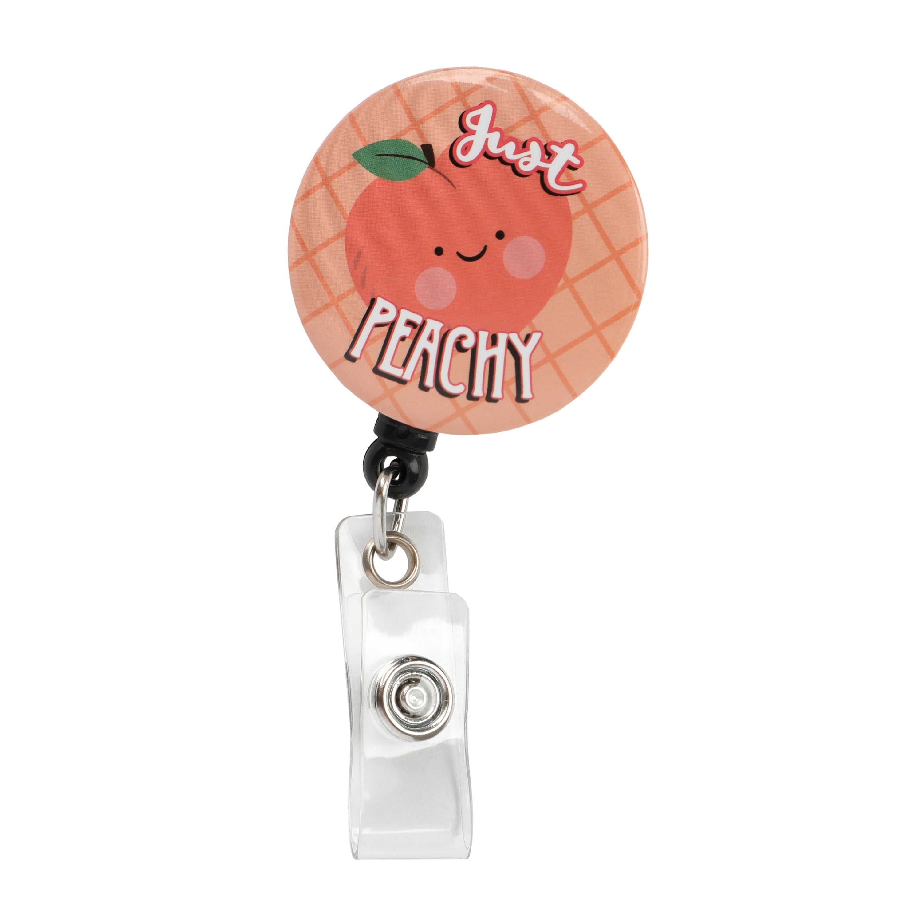 PR ESSENTIALS Brand Women's Adult Just Peachy Button Badge Reel ...