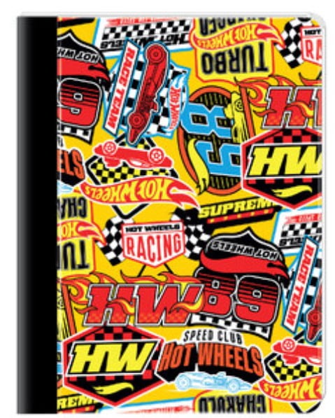 PR Hot Wheels Composition Writing Notebook, Wide Ruled, 7.5" x 9.75 ...