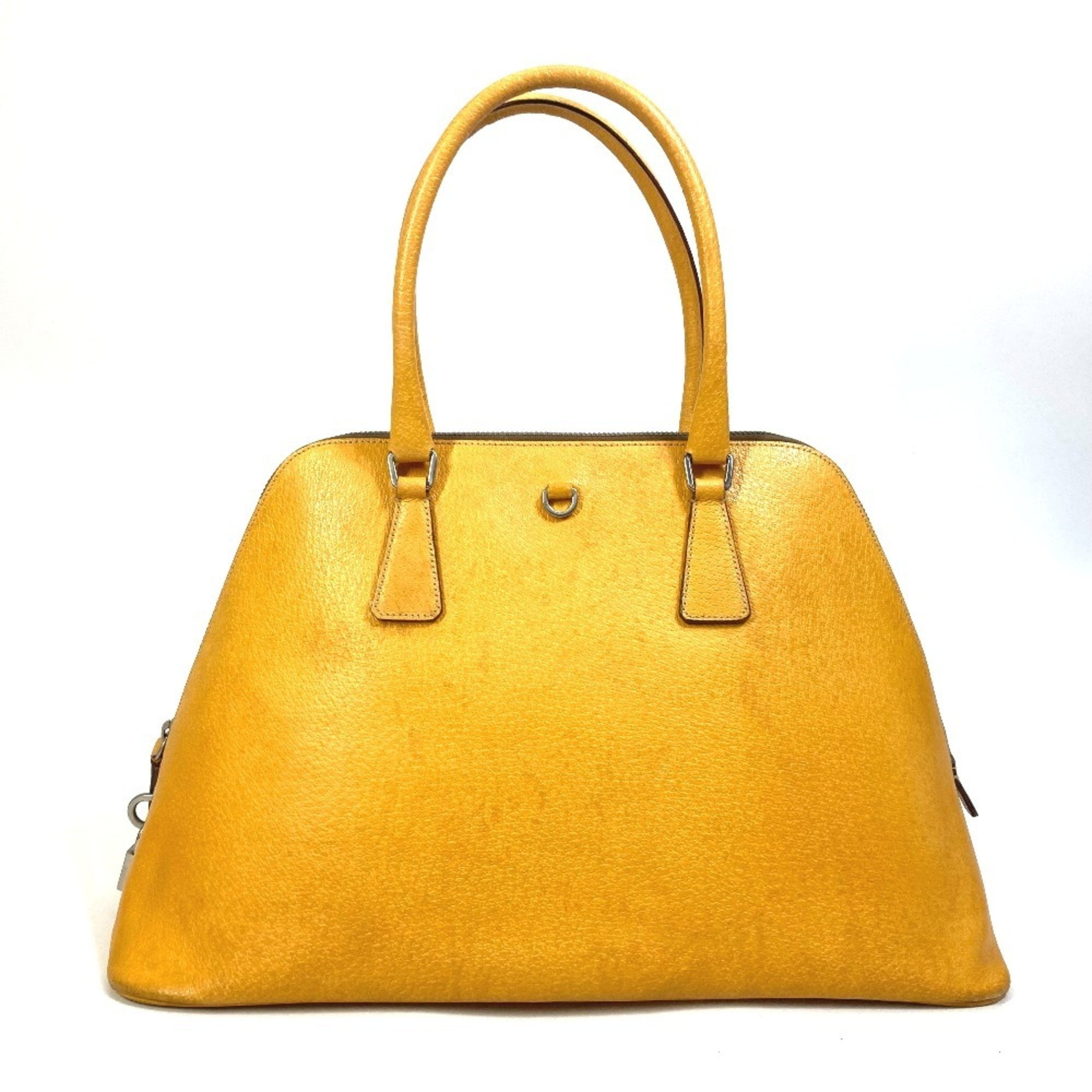 Pre-Owned PRADA Prada Triangle Plate Alma Type Handbag Leather Women's ...