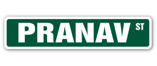 PRANAV Street Sign Childrens Name Room Sign | Indoor/Outdoor | 24" Wide ...