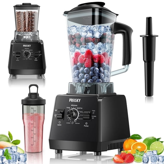 Open Box PRASKY Countertop Blender, 2-in-1 Professional Blender, 68oz ...