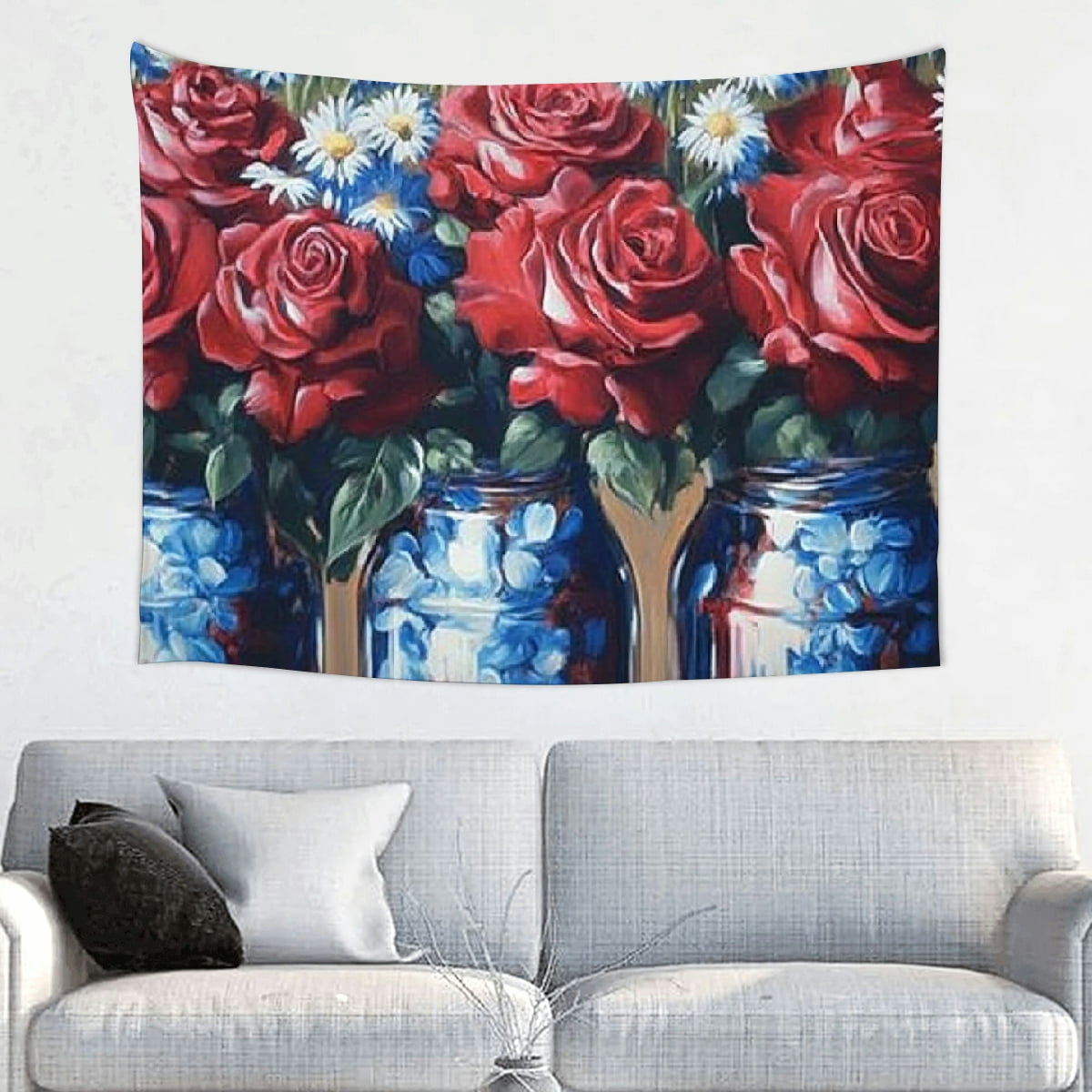 PRATYUS 4th of July Tapestry Wall Hanging Aesthetic Red White and Blue ...