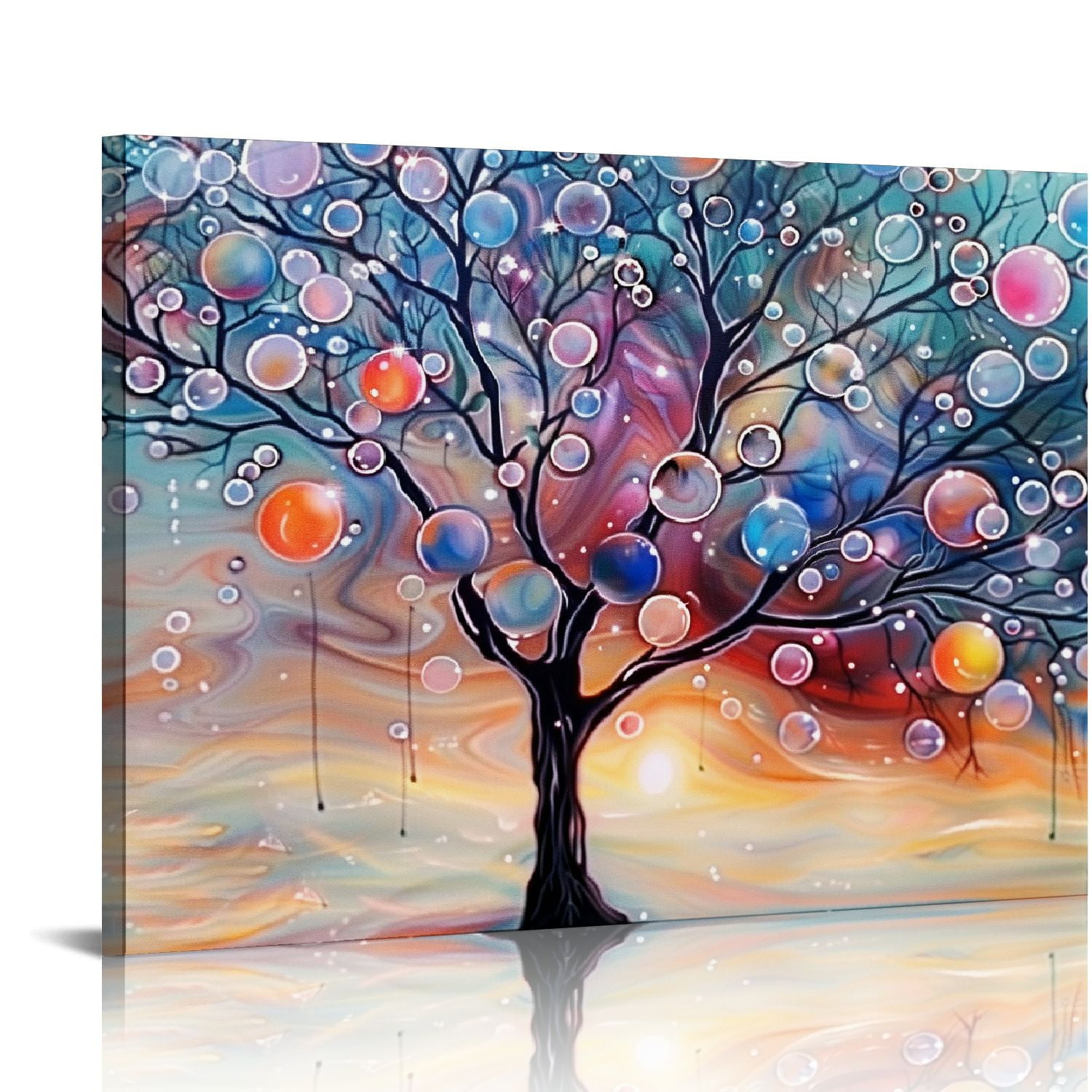 PRATYUS Abstract Canvas Painting Wall Decor - Tree of Life Wall Art ... PRATYUS Abstract Canvas Painting Wall Decor - Tree of Life Wall Art ...