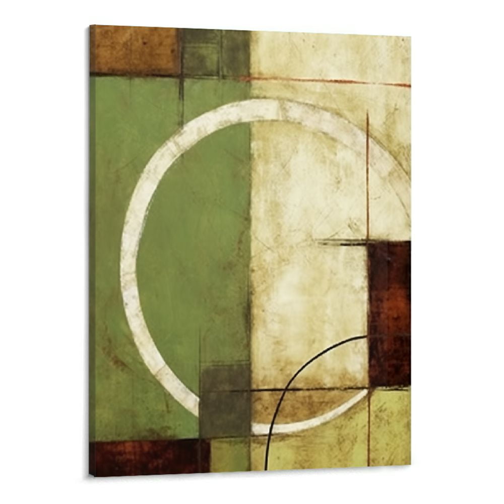 PRATYUS Abstract Wall Art Geometric Canvas Circle Painting Modern Brown ... PRATYUS Abstract Wall Art Geometric Canvas Circle Painting Modern Brown ...