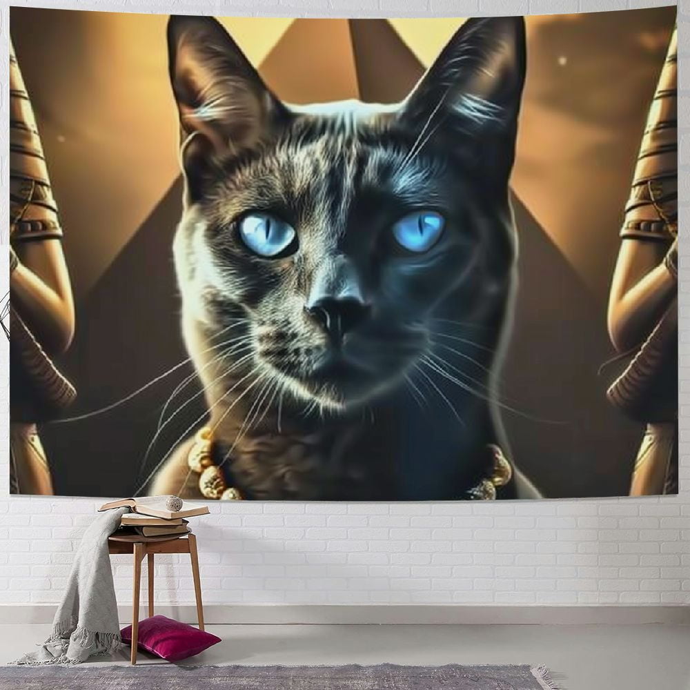 PRATYUS Ancient Egypt Tapestry Egyptian Godness Bastet Tapestry ...