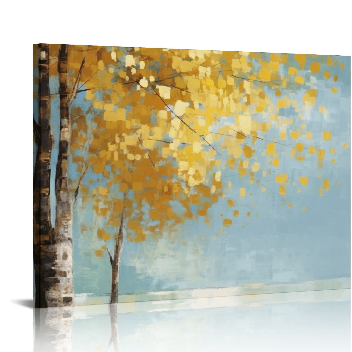 PRATYUS Autumn Tree Wall Art Decor Fall Tree Modern Abstract Artwork ...