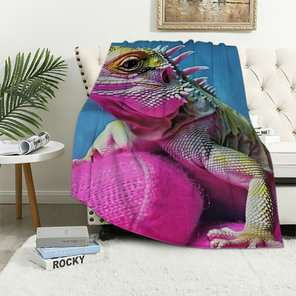 PRATYUS Bearded Dragon Throw Blanket, Photo of Unicorn Fluffy ...