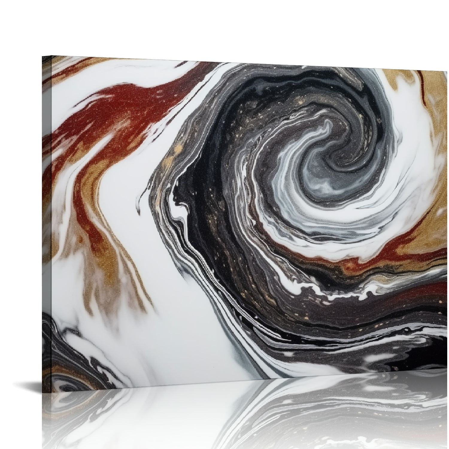 PRATYUS Black and White Abstract Fluid Wall Art Gold Marble Texture ... PRATYUS Black and White Abstract Fluid Wall Art Gold Marble Texture ...
