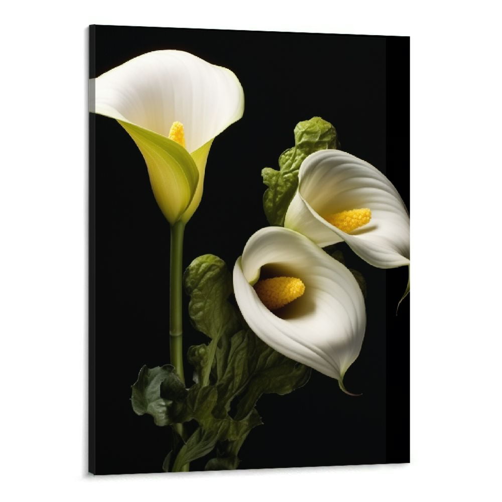 PRATYUS Black and White Canvas Print Flower Painting Wall Art Tulip ... PRATYUS Black and White Canvas Print Flower Painting Wall Art Tulip ...