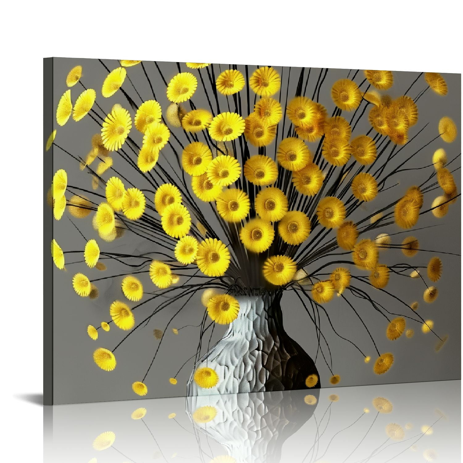 PRATYUS Canvas Wall Art 20x16 in / 16x12 in Yellow Floral Oil Paintings ...