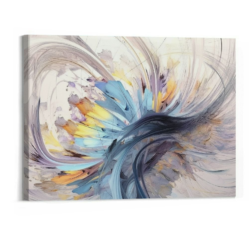 PRATYUS Canvas Wall Art Abstract Blue Purple and Orange Fantasy ... PRATYUS Canvas Wall Art Abstract Blue Purple and Orange Fantasy ...