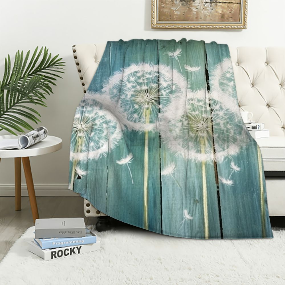 PRATYUS Dandelion Throw Blanket Cozy Flannel All Seasons Lightweight ...