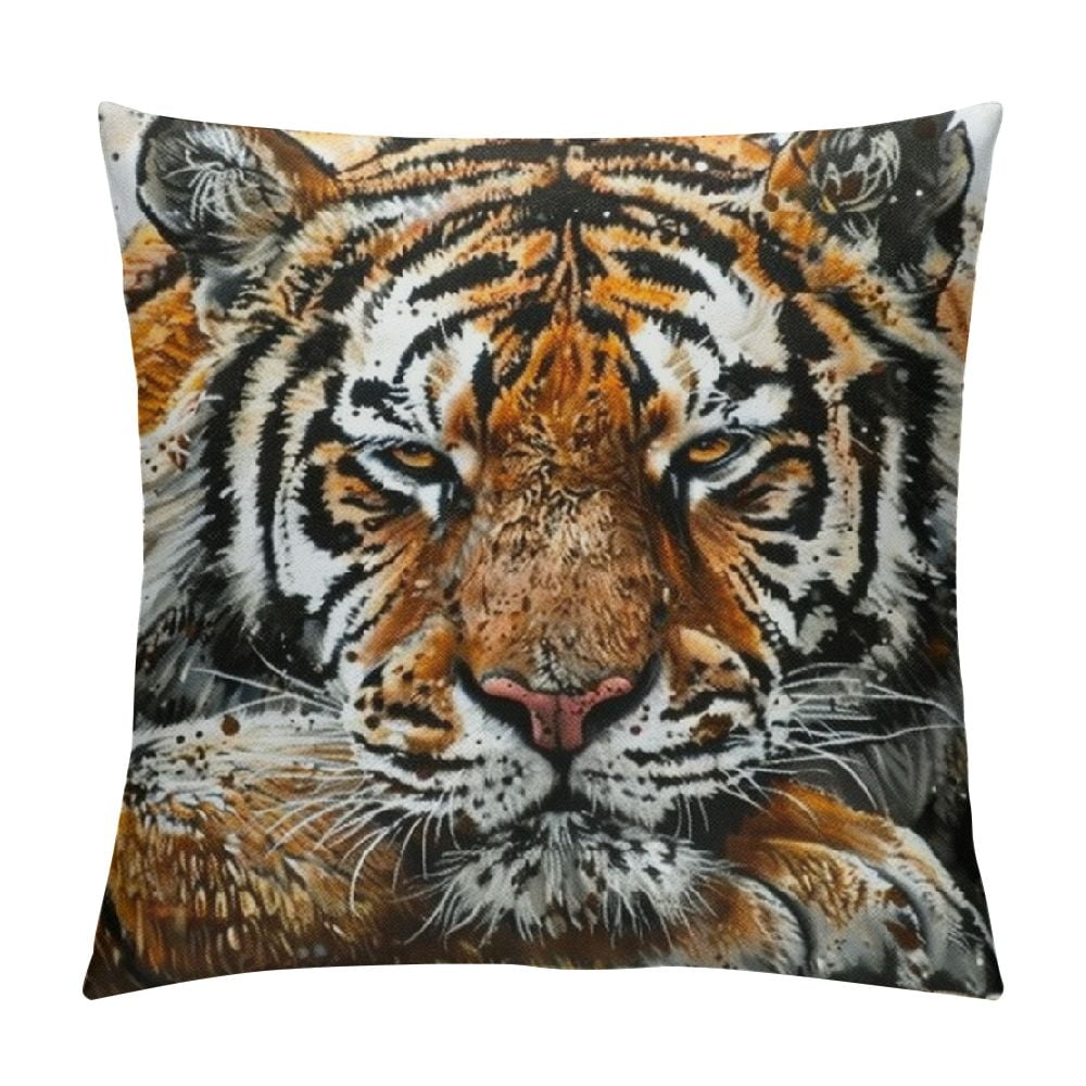PRATYUS Decorative Throw Pillow Cover Tiger Pillow Covers Animal Print ...
