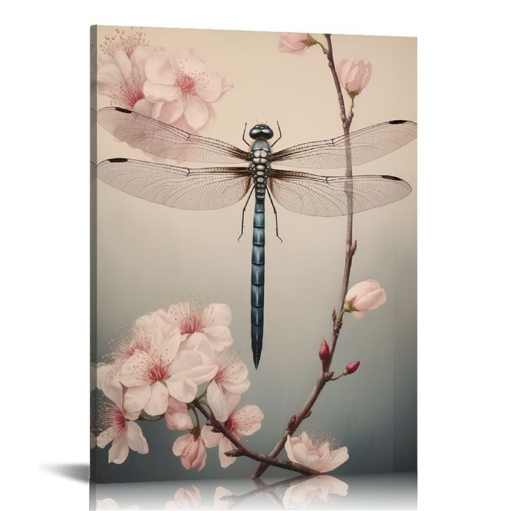 PRATYUS Dragonfly Vintage Prints Wall Art Dragonfly Artwork for Wall ...