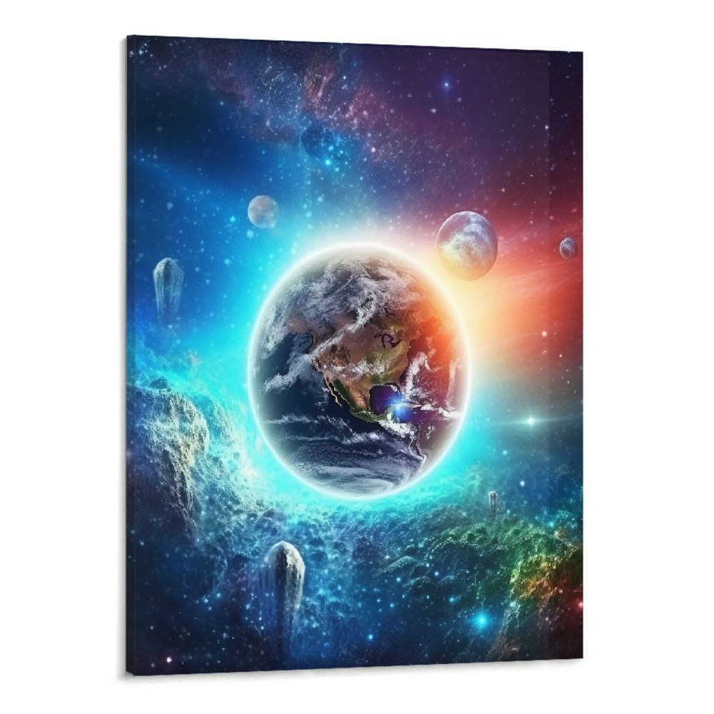 PRATYUS Fall Decor Galactic Planet for Living Room Wall Decor Canvas ...