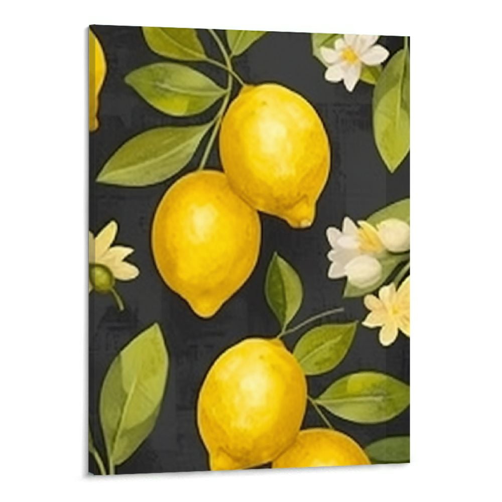 PRATYUS Fall Decor Lemon Canvas Wall Art Picture 16x20in for Bedroom ...