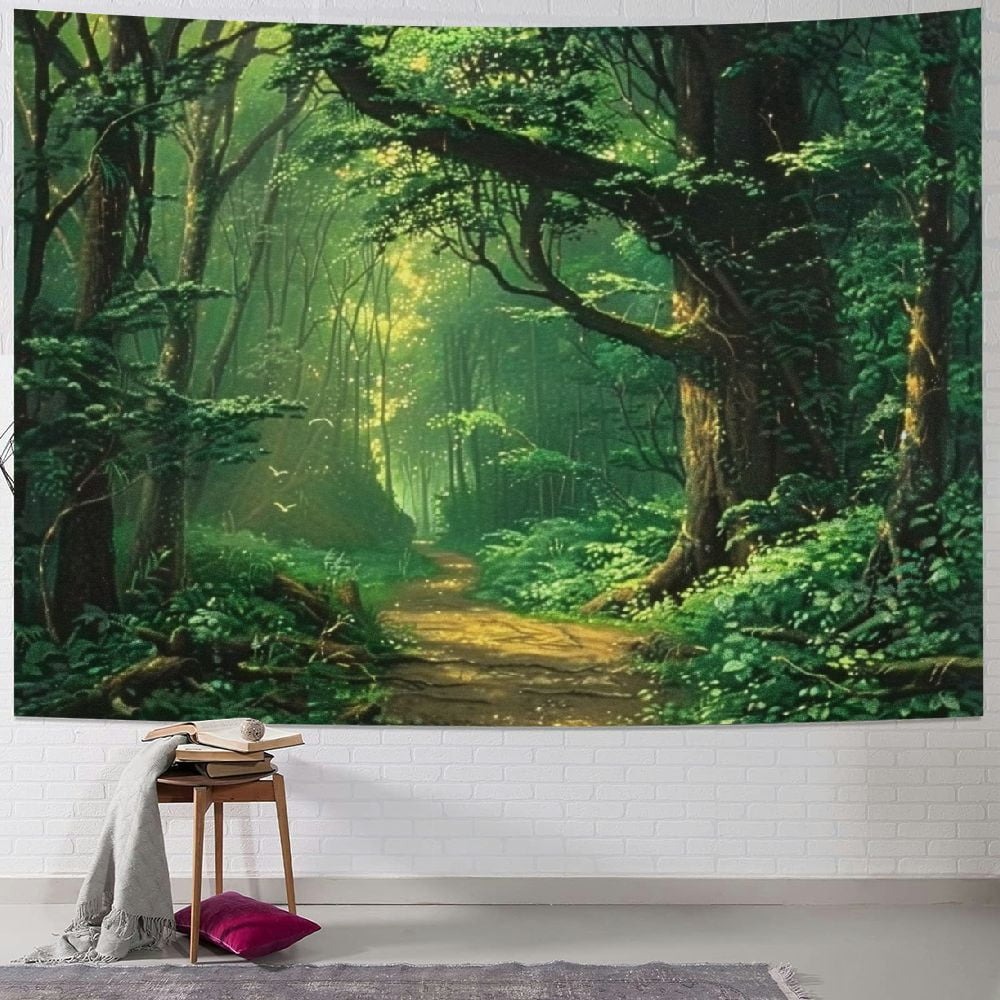 PRATYUS Forest Tapestry, Enchanted Woodland Foliage in Deep Tropical ...