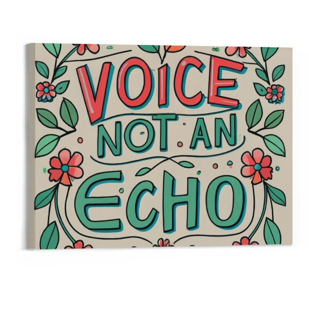 PRATYUS Home Office Decor Canvas Wall Art Picture 20x16in for Living Room Bedroom Voice Not an ...