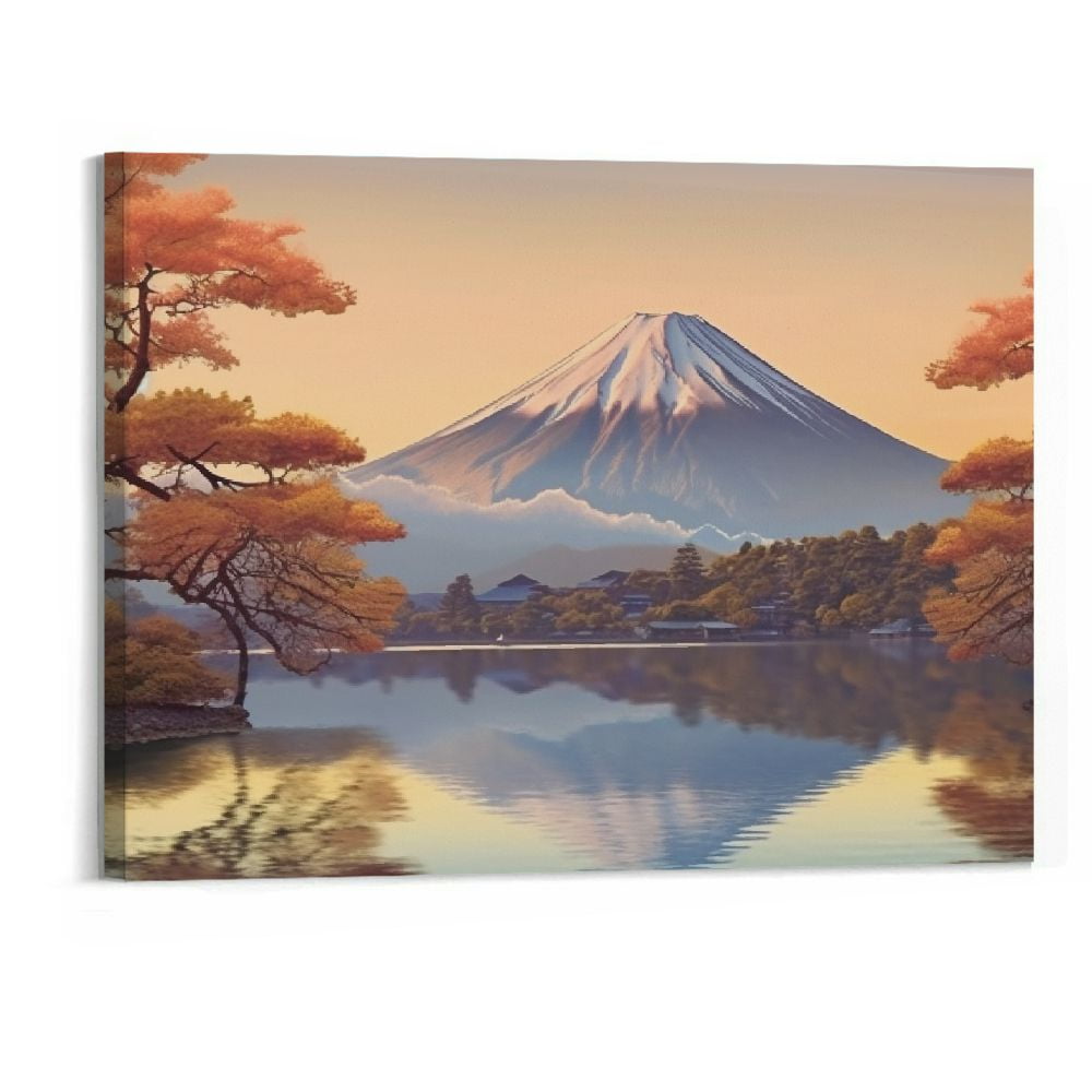 PRATYUS Japanese Pictures Wall Art Mount Fuji Decor Lake Painting ... PRATYUS Japanese Pictures Wall Art Mount Fuji Decor Lake Painting ...