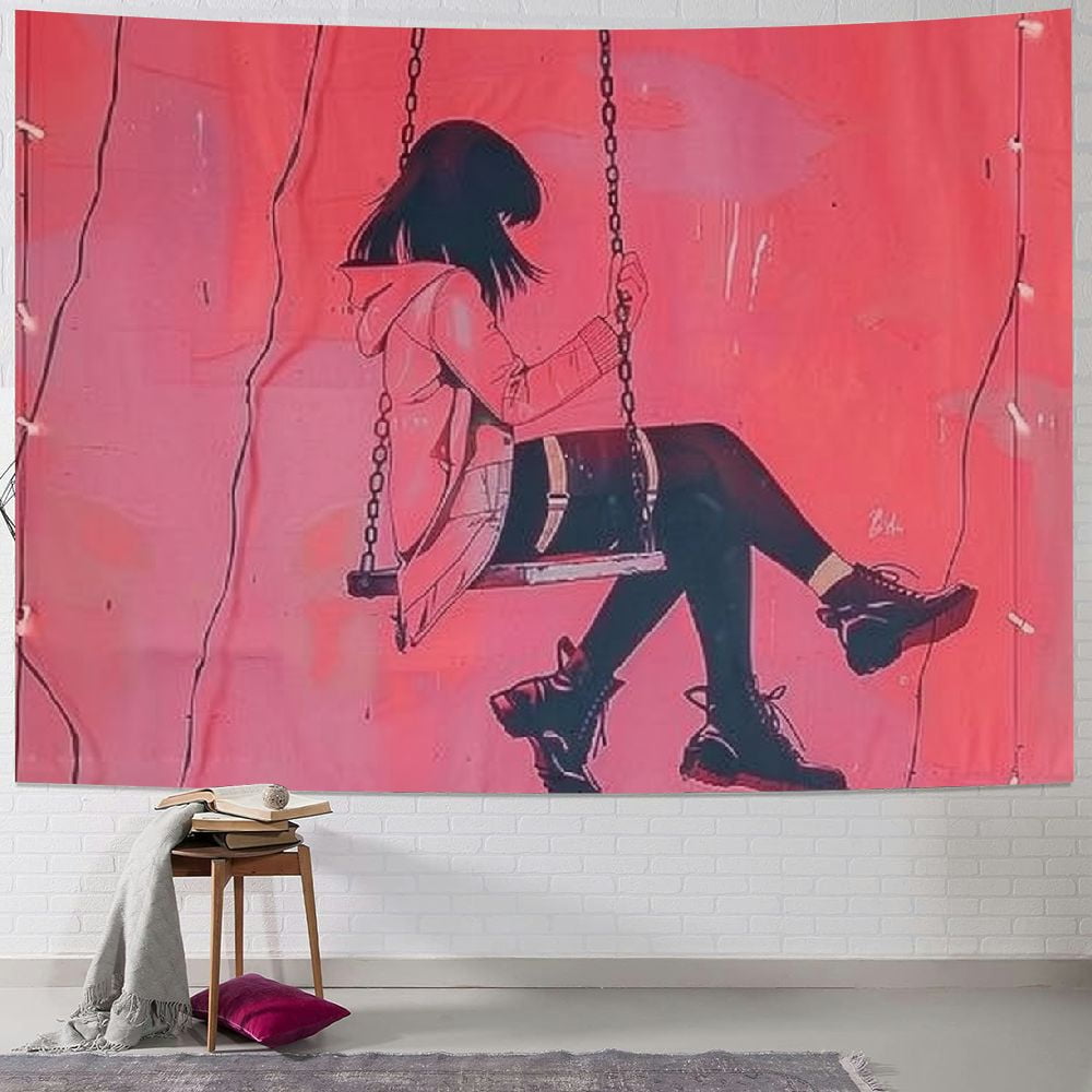 PRATYUS Kawaii Anime Tapestry Comic Theme Tapestry Cartoon Poster ...