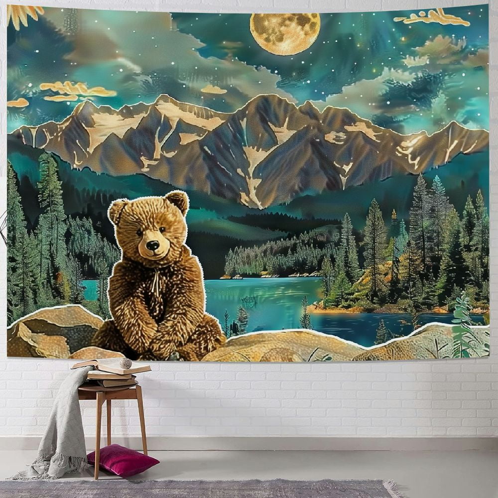PRATYUS Mountain Tapestry Nature Forest Tree Tapestries for Bedroom ...