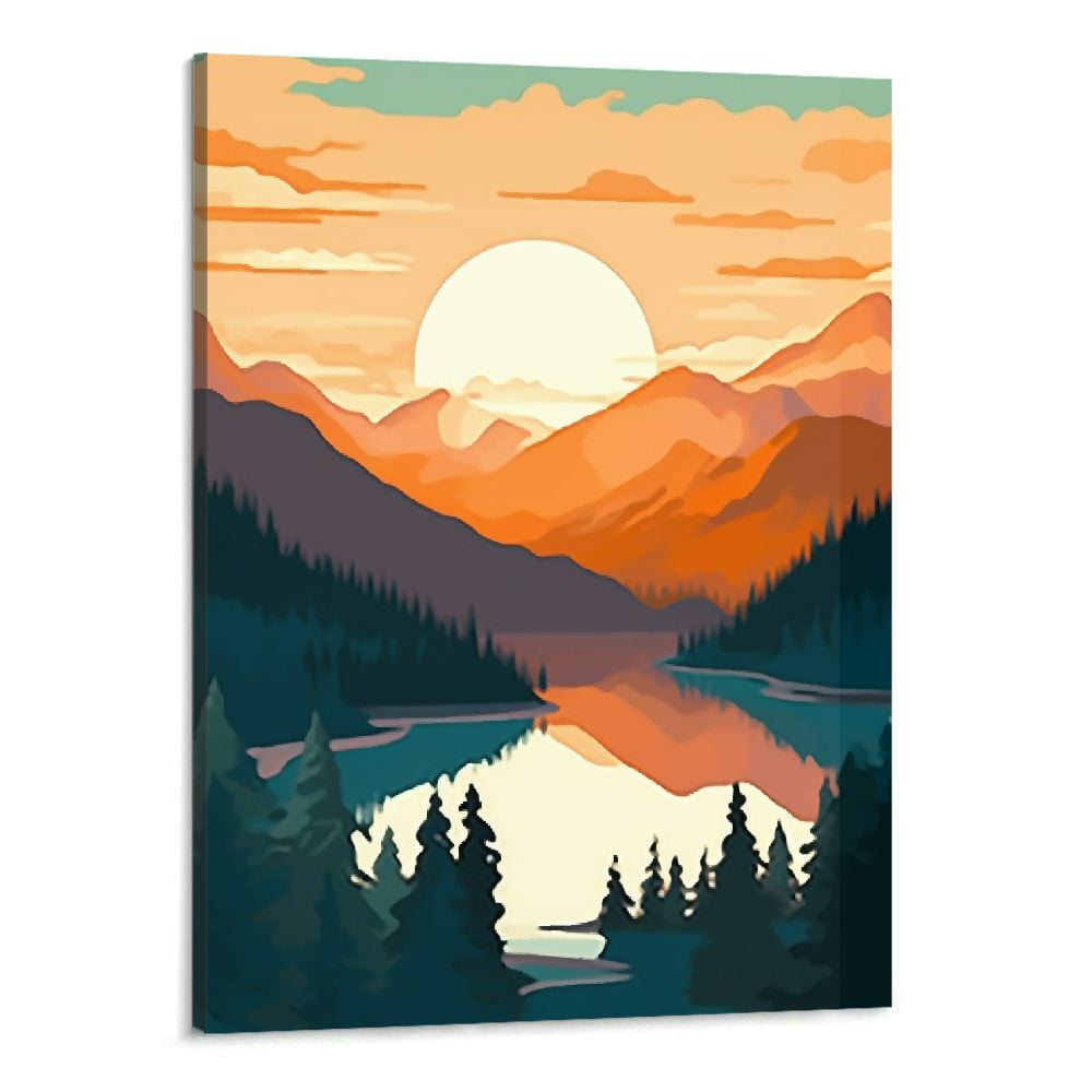 PRATYUS Nature Wall Art Prints Landscape Mountain Decor Mid Century Art ... PRATYUS Nature Wall Art Prints Landscape Mountain Decor Mid Century Art ...