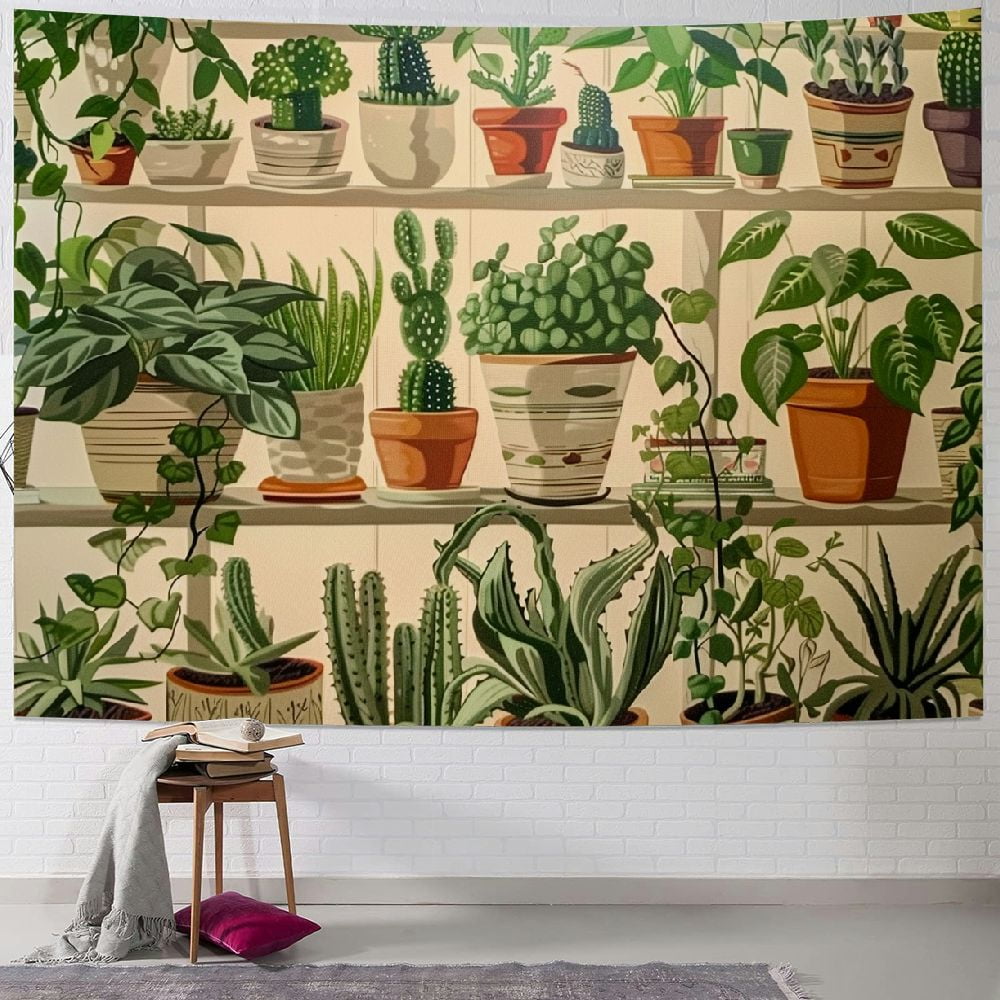 PRATYUS Plant Tapestry Green Botanical Tapestry Wall Hanging Vintage ...