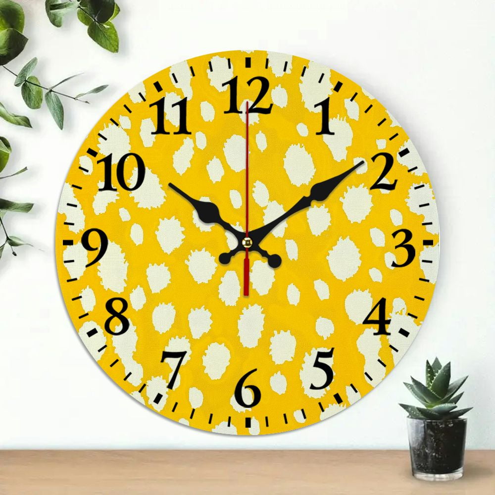 PRATYUS Polka Dot Wall Clock for Living Room, Battery Operated, Ideal ...