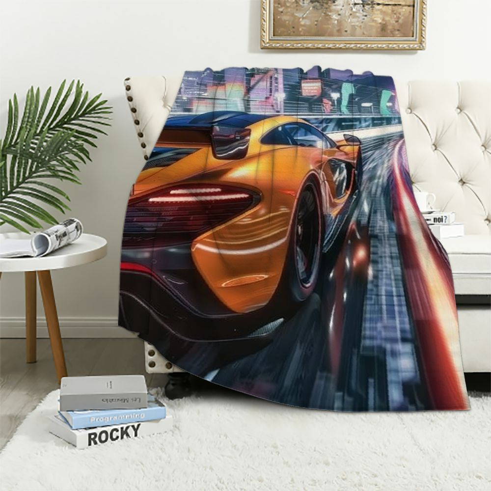 PRATYUS Race Car Throw Blanket Boys Extreme Sports Blanket for Kids ...