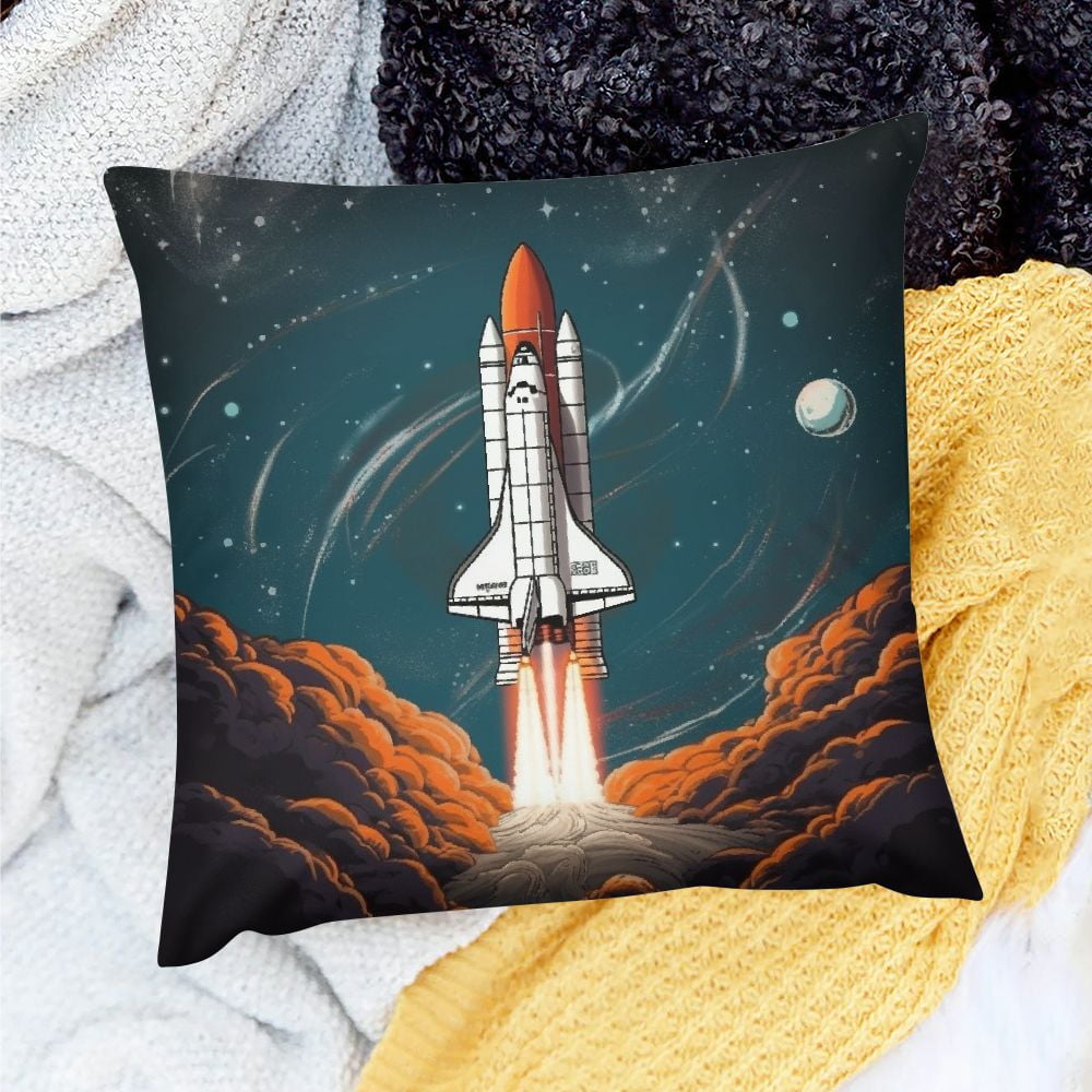PRATYUS Rocket Space Stars Pillow Cases Home Sofa Couch Decor Set ...