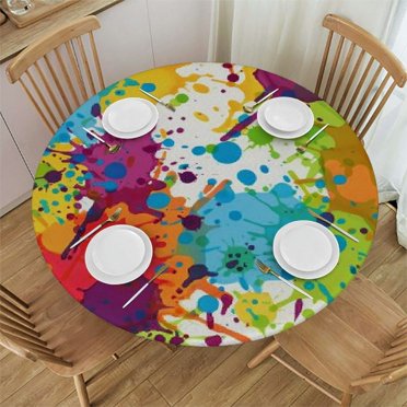 4 Pack of Round Disposable Plastic 84 Inch Tablecloths Party Wedding ...