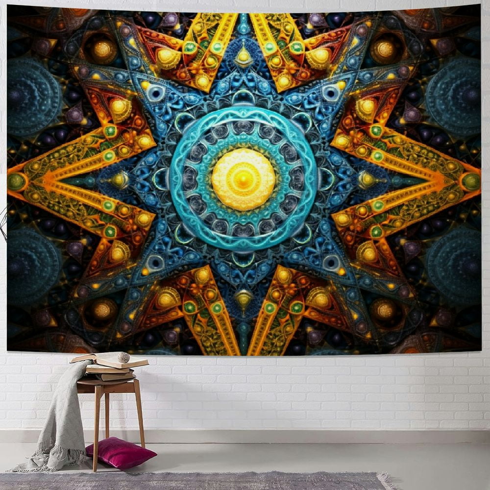 PRATYUS Sacred Geometry Tapestry, Flower of Life Wall Hanging, Sacred ...