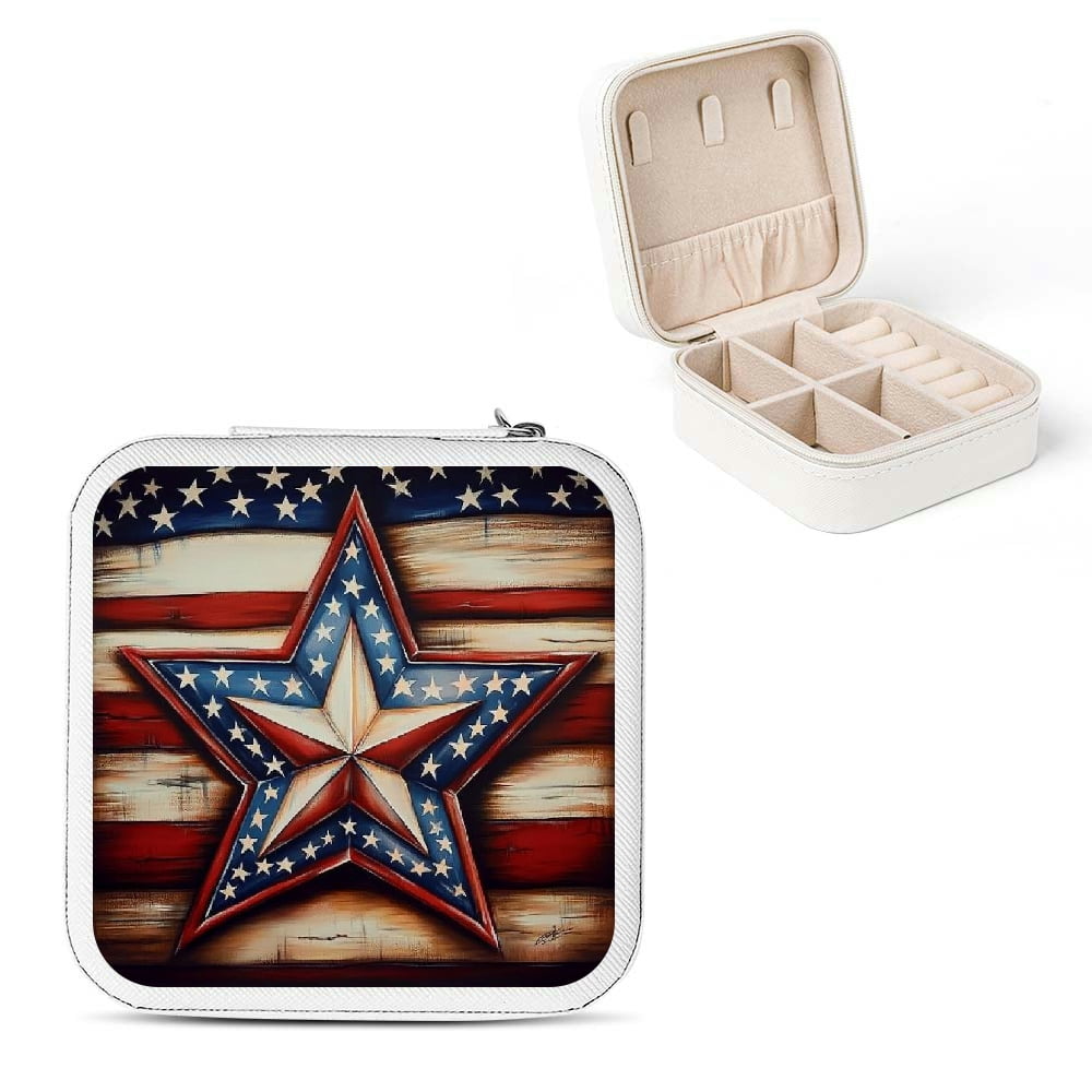 PRATYUS Star Airbrush Painting Jewelry Box for Necklaces Rings Earrings ...