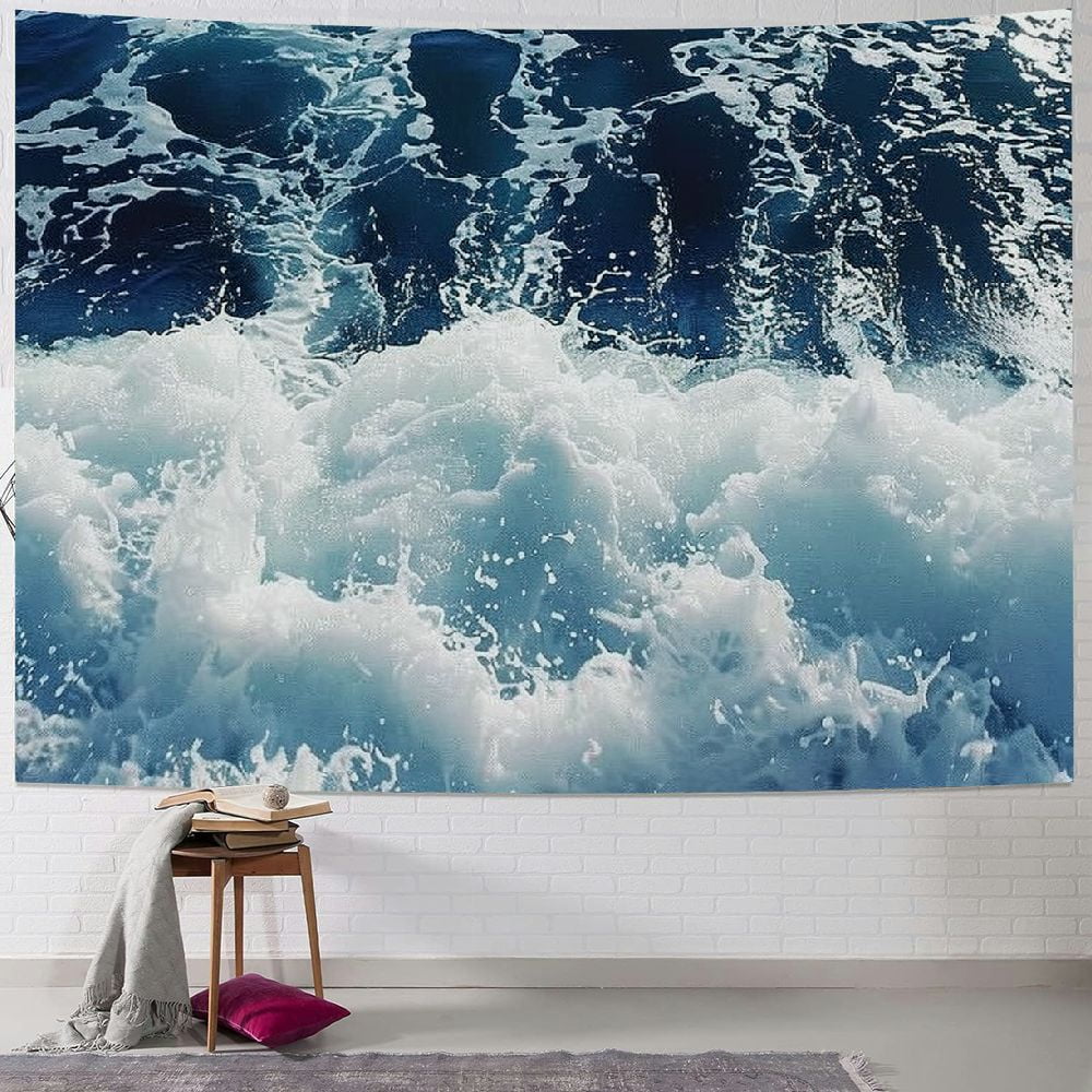 PRATYUS Tapestry Wall Hanging Blue Ocean Wave Tapestry Nature Sea ...