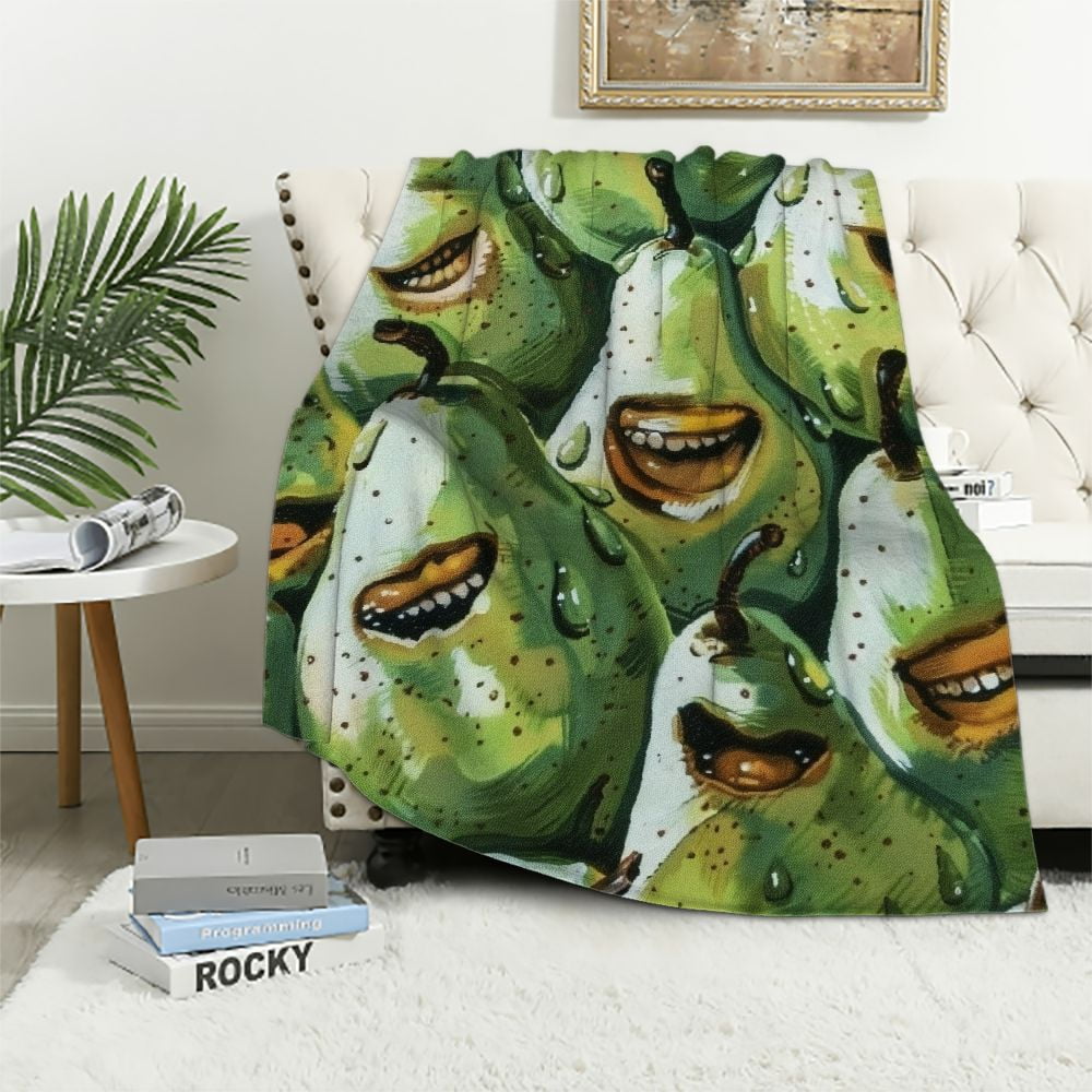 PRATYUS Throw Blankets for Sofa Couch Fluffy Cozy Flannel Travel ...
