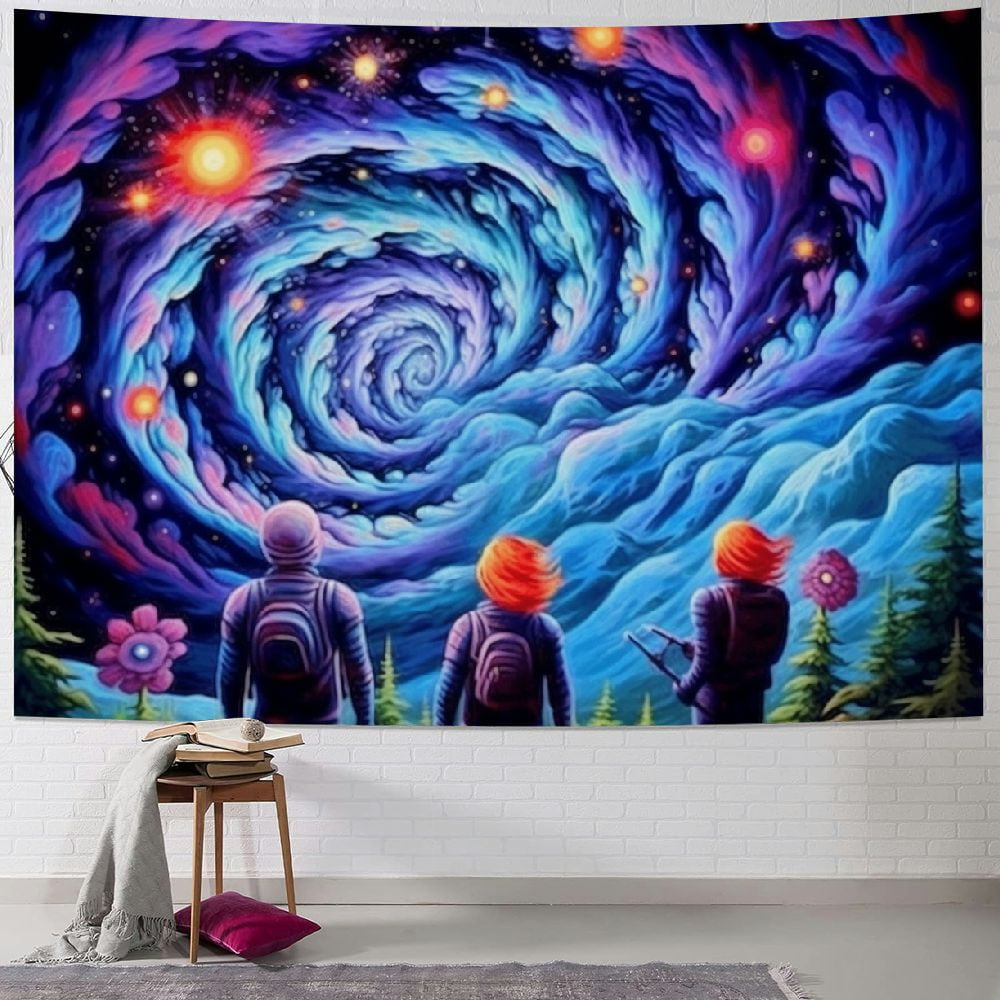 PRATYUS Trippy Galaxy Tapestry Astronaut Wall Tapestry Magical Space ...