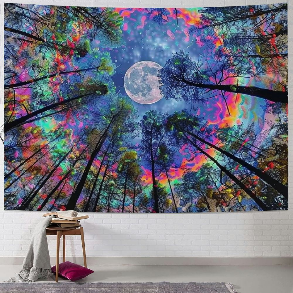 PRATYUS Trippy Tapestry For Bedroom Tapestry Trippy Moon For Women Home ...