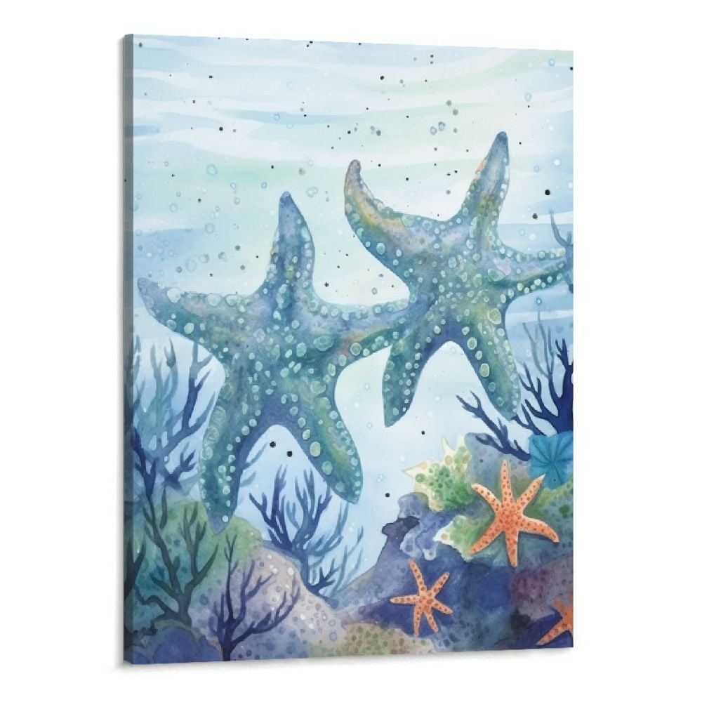 PRATYUS Vintage Ocean Beach Summer Starfish Canvas Wall Art Prints ... PRATYUS Vintage Ocean Beach Summer Starfish Canvas Wall Art Prints ...