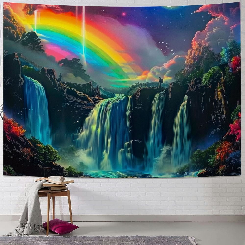 PRATYUS Waterfall Planet Tapestry Trippy Tapestry Fantasy Landscape ...