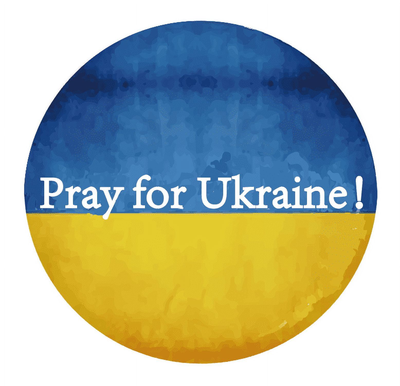 PRAY FOR UKRAINE BUTTON - Ukrainian Flag Symbol Original Artwork Brooch ...