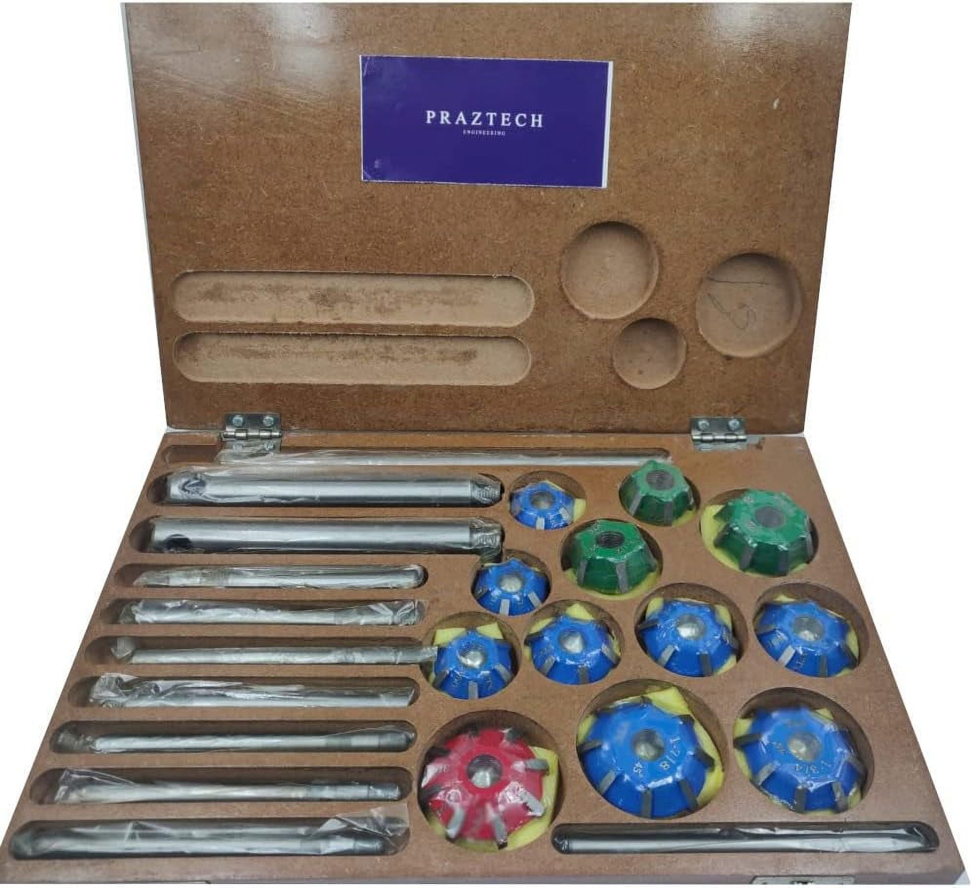 PRAZTECH® Carbide Tip Valve Seat & Face Cutters Set, Big 12 pcs Cutters ...