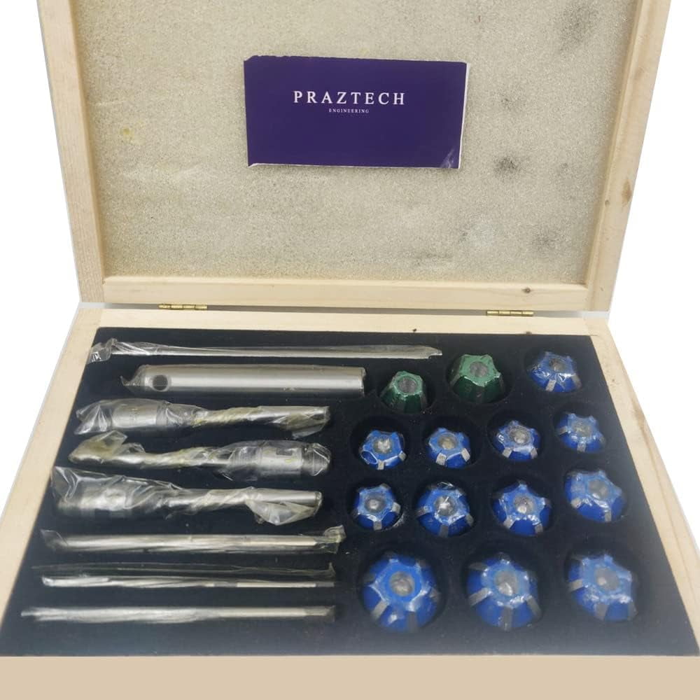 PRAZTECH® Carbide Tip Valve Seat & Face Cutters Set, Big 15 pcs Cutters ...