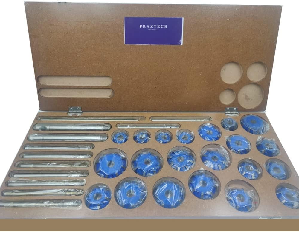 PRAZTECH® Carbide Tip Valve Seat & Face Cutters Set, Big 21 pcs Cutters ...