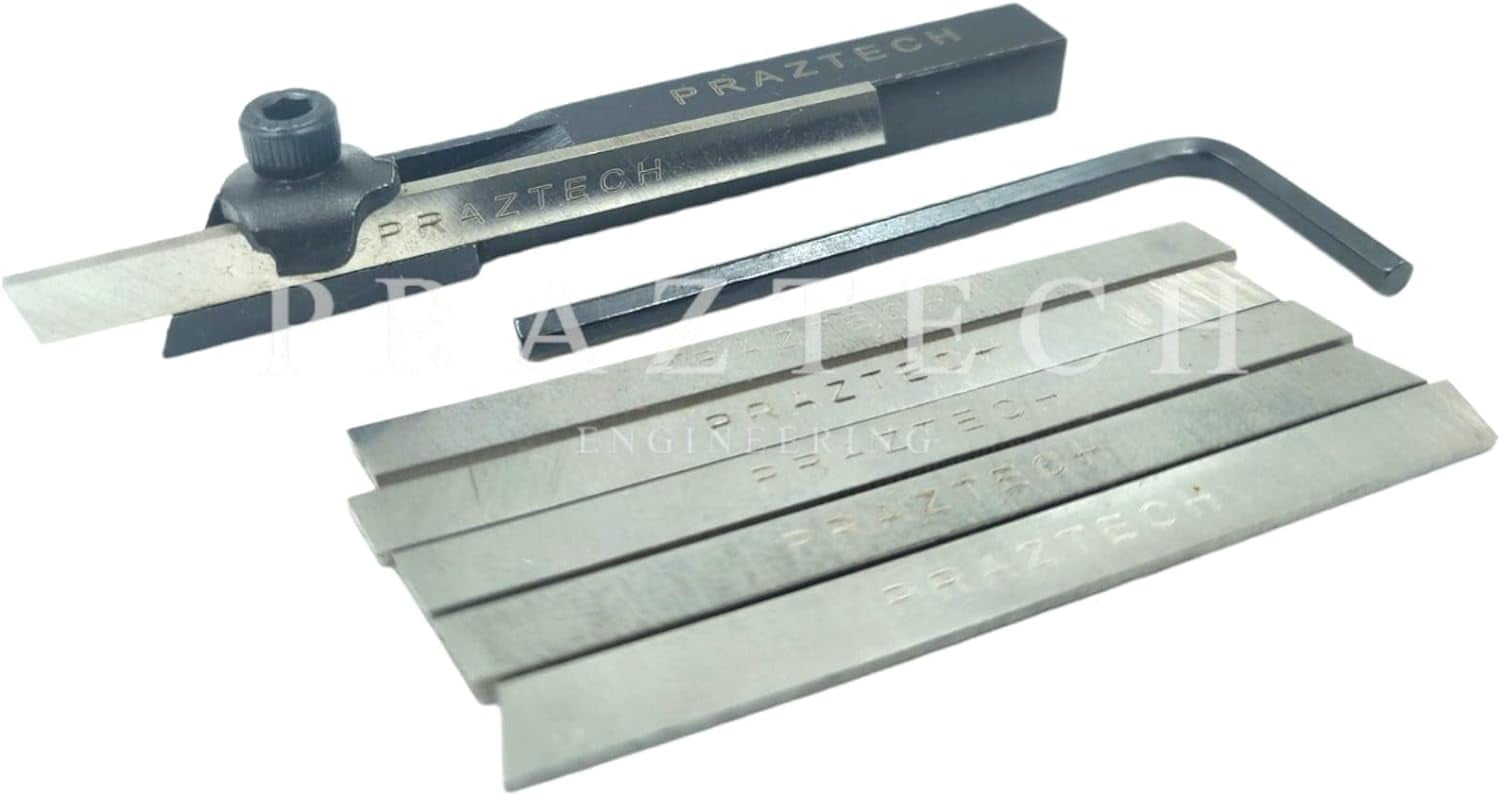PRAZTECH® Mini Lathe Cut Off Holder Square Parting Tool + HSS Blade ...