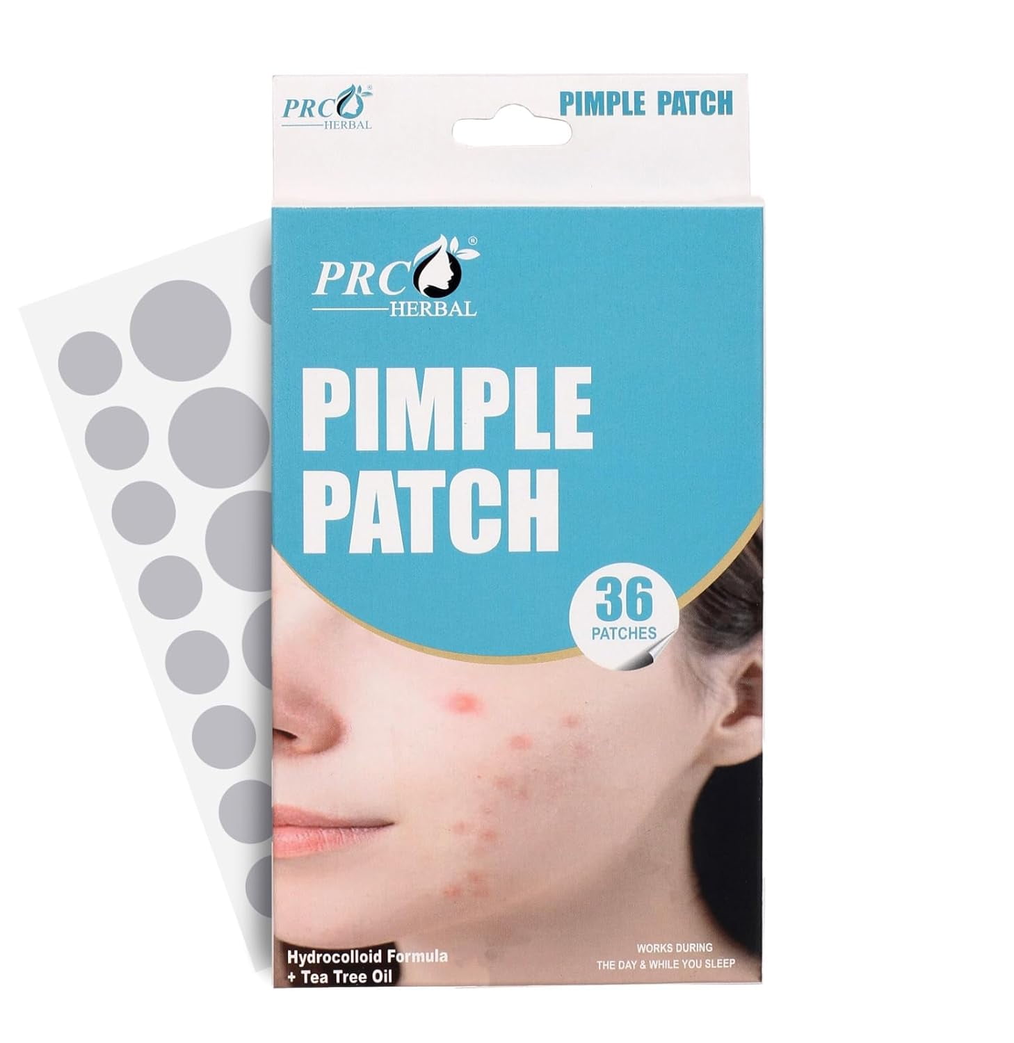 PRC HERBAL Acne Pimple Patch for Face 36 dots Waterproof Patches for ...