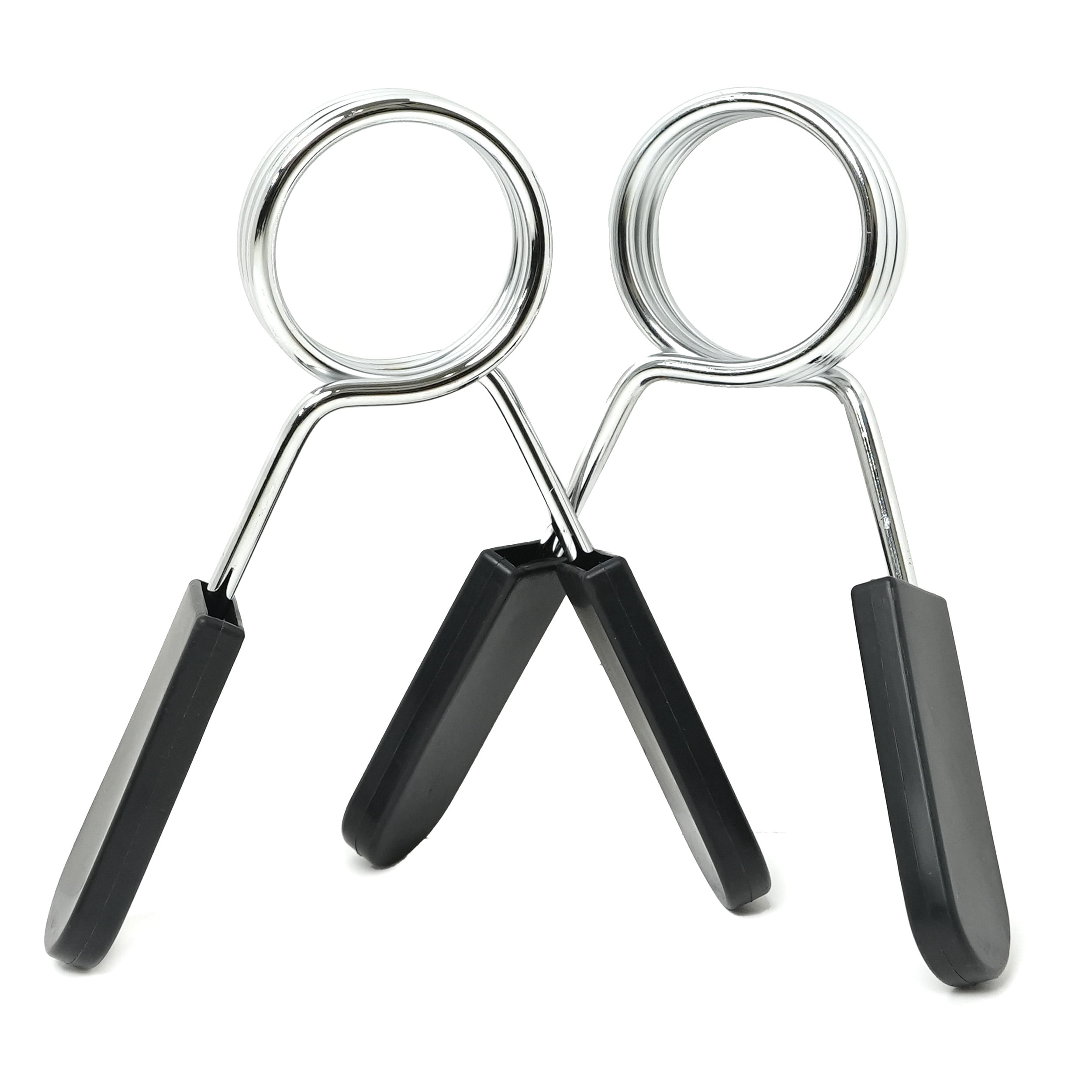 PRCTZ 2 Inch Olympic Barbell Spring Collars 2-Pack with Handles, Chrome ...