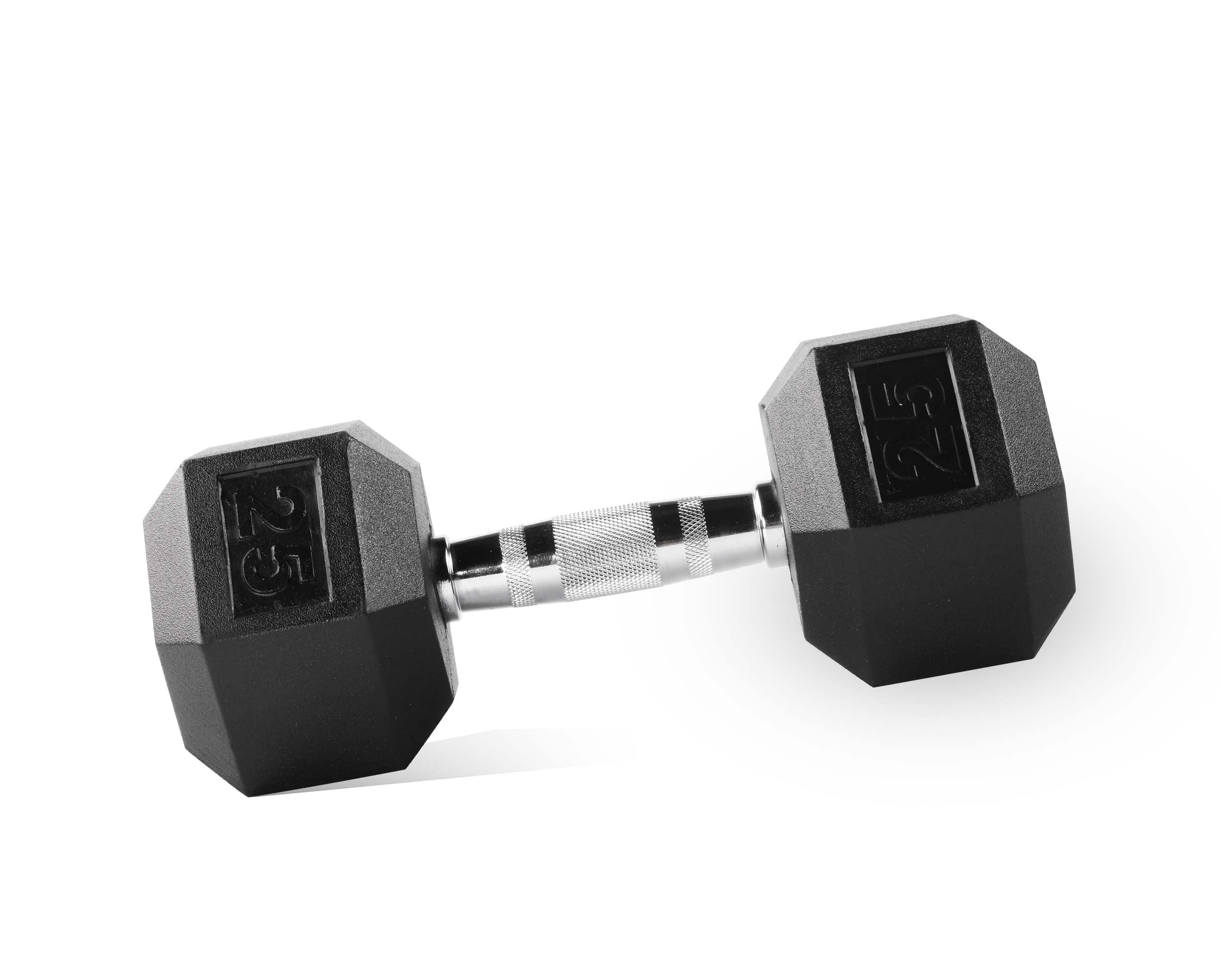 PRCTZ, 25lb Rubber Encased Hex Dumbbell, Single - Walmart.com