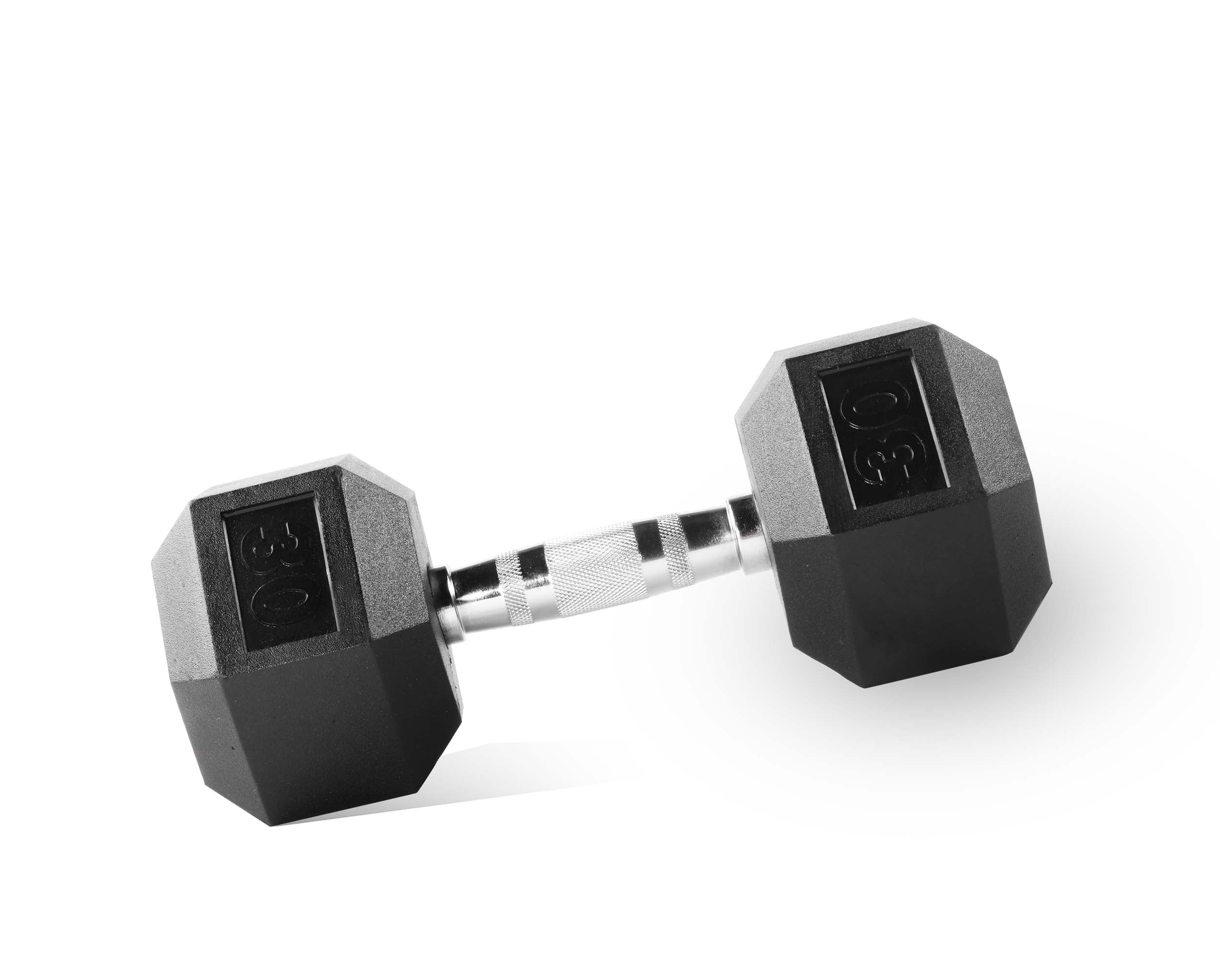 PRCTZ, 30 lb Rubber Encased Hex Dumbbell, Single - Walmart.com