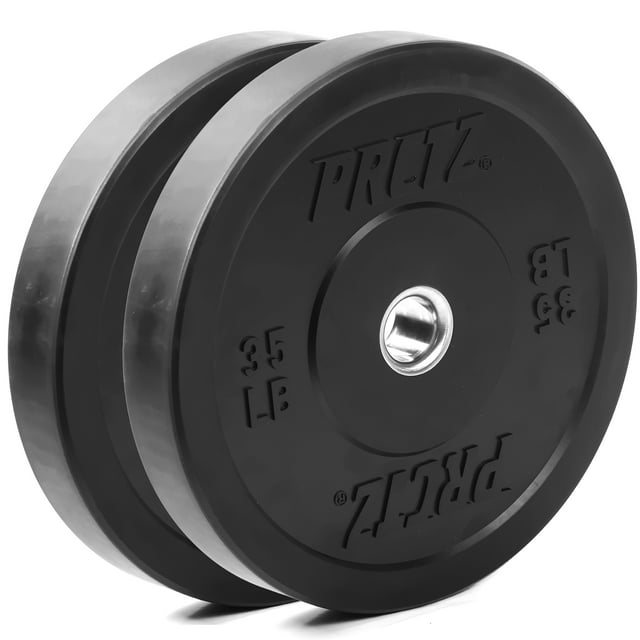 PRCTZ 35 lb Bumper Plate Weight Set, Fits 2 in. Diameter Barbell ...