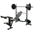PRCTZ Adjustable Weight Bench with Olympic Squat Rack, Arm and Leg ...